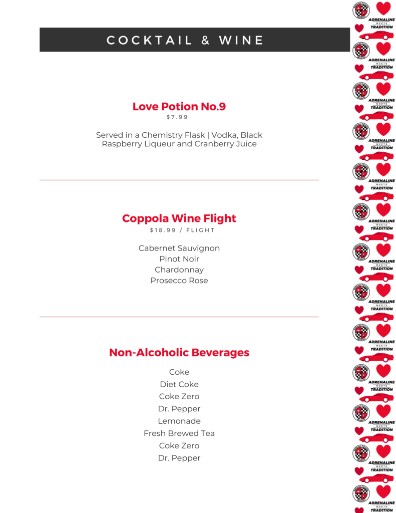 Celebrate Valentine’s Day at the Stingray Grill - National Corvette Museum